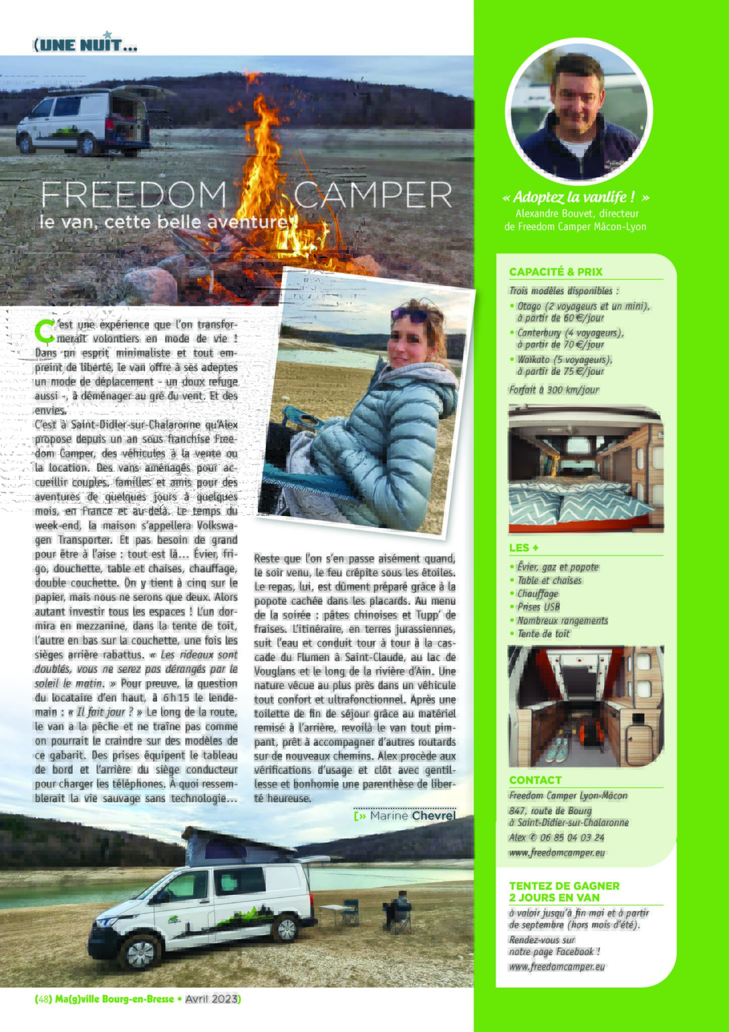 Une nuit avec Freedom Camper Mâcon-Lyon - Freedom Camper
